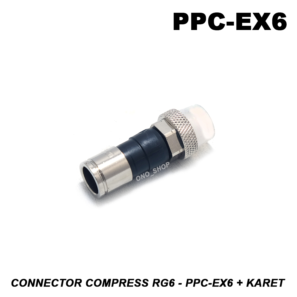 Connector Compress RG6 - PPC-EX6 + Karet | Lazada Indonesia