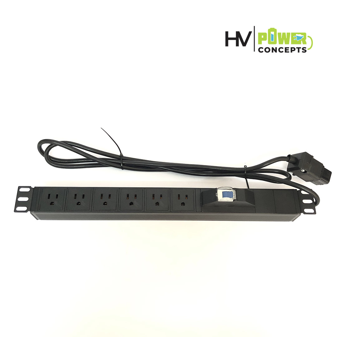 Horizontal Power Distribution Unit (PDU) / Power Strip 6 Way NEMA Data ...