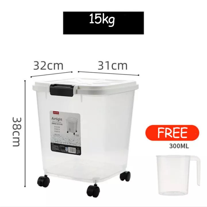 【HODEKT Store】ultra-large capacity rice dispenser 25kilos airtight food ...