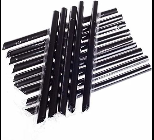 Milk Tea Black Individual Straw Milk Tea Straw set 100pcs | Lazada PH