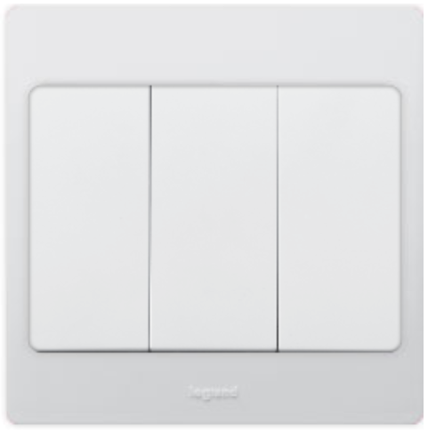 Legrand Mallia 3Gang 2Way Triple Wall Switch (White) | Lazada Singapore