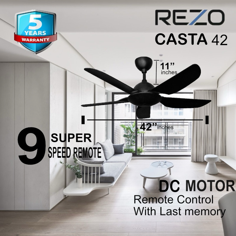 ⭐ [100% ORIGINAL] ⭐ REZO New 2024 CASTA 56 42 9 speed DC motor Remote ...