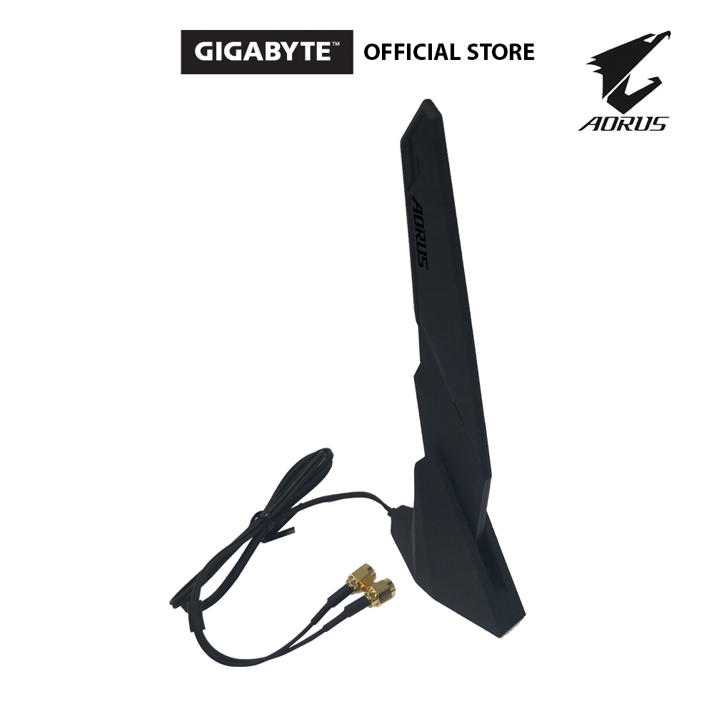 Gigabyte WIFI Antenna 2.4GHz Dual Male RP-SMA Connectors Magnetic Base ...