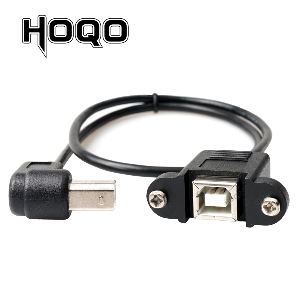 【VogueVenture】30cm 1m 1ft 90 USB 2.0 Elbow B Male to Female Cable USB ...