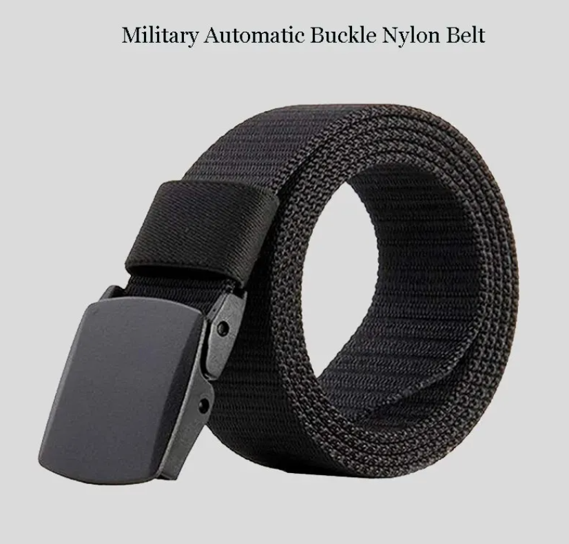Nylon Belts for Men 120CM Tactical Belt Adjustable Slide Plastic Buckle ...