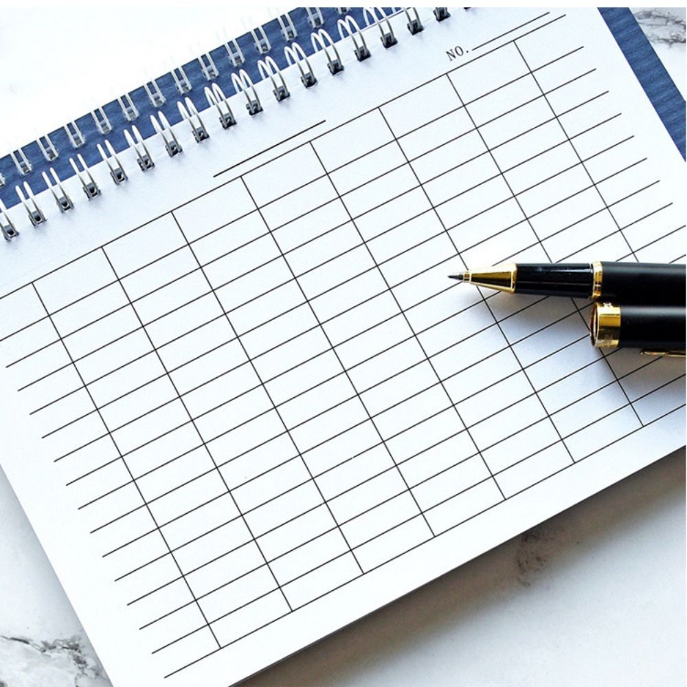 Attendance Book Sturdy Cover Spiral Bound Notebook Universal Line Pages ...