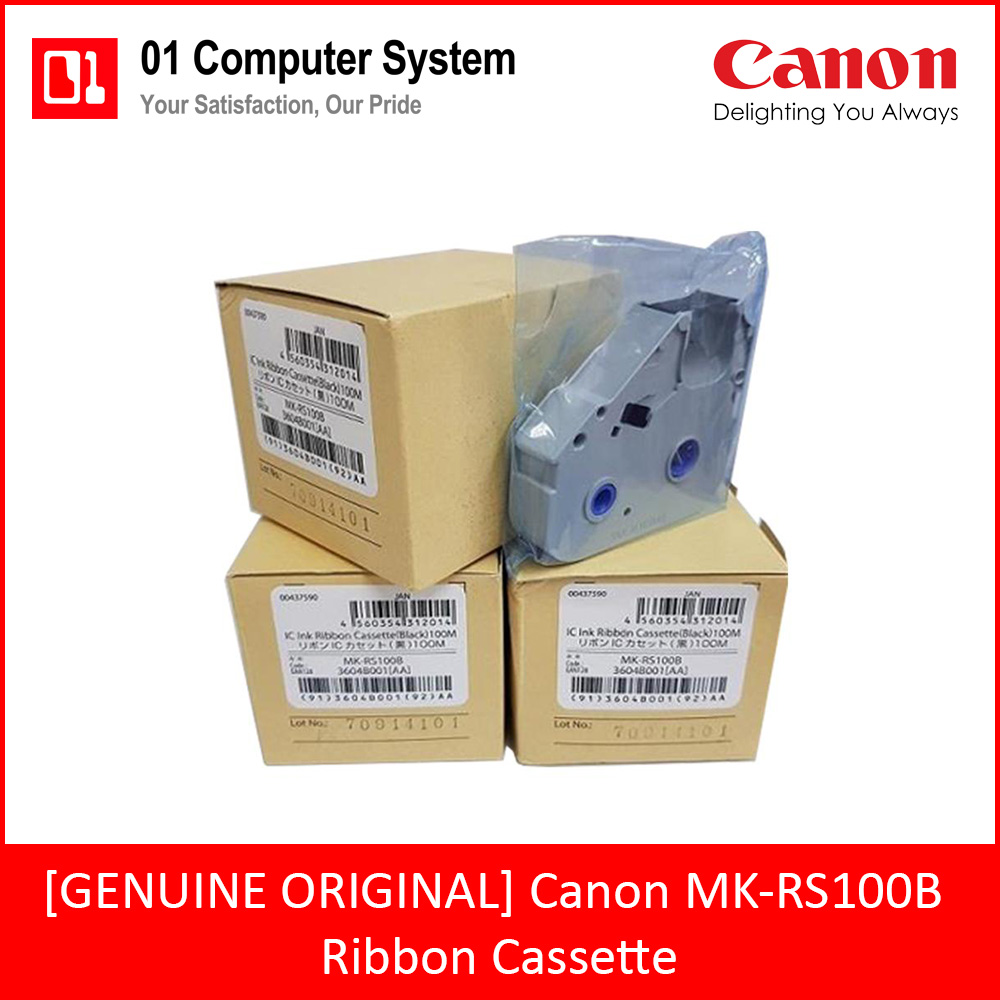 [GENUINE ORIGINAL] Canon MK-RS100B 3604B001 Ribbon Cassette - 5 pcs per box | Lazada Singapore