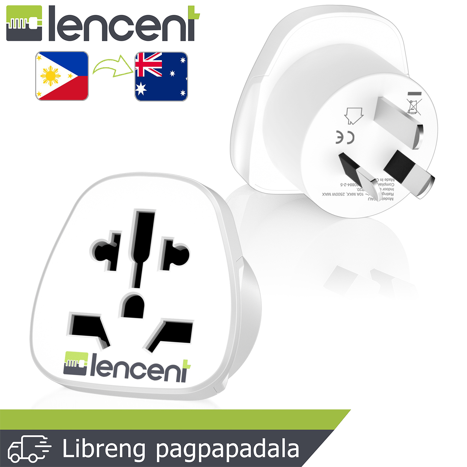 LENCENT 2 Packs World/Philippines to Australia Travel Adapter Visitor ...
