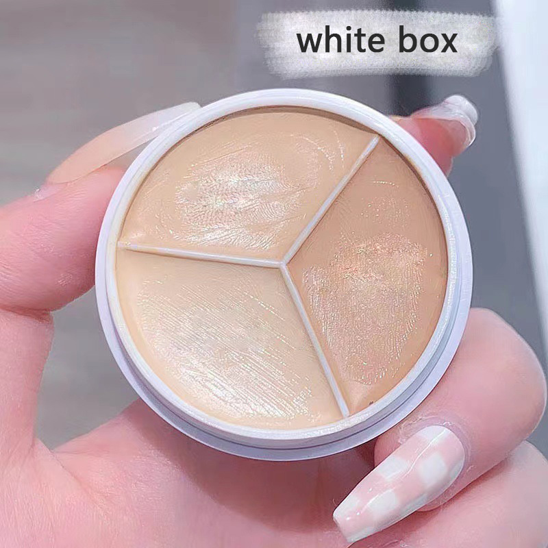 3-Color Concealer Palette Cream Texture Covers Acne Marks Dark Circles ...