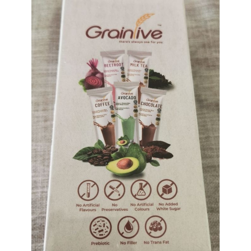 Halal Grainlive Mixed Grain (Assorted)Meal Replacement drink 5 packets ...