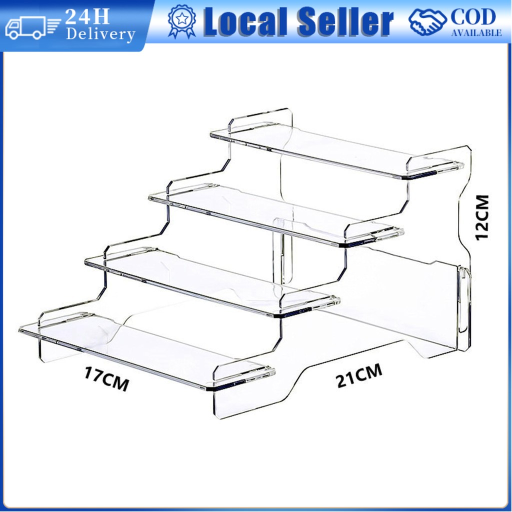 Acrylic Figure Display Stand Ladder Display Rack Storage Showcase ...
