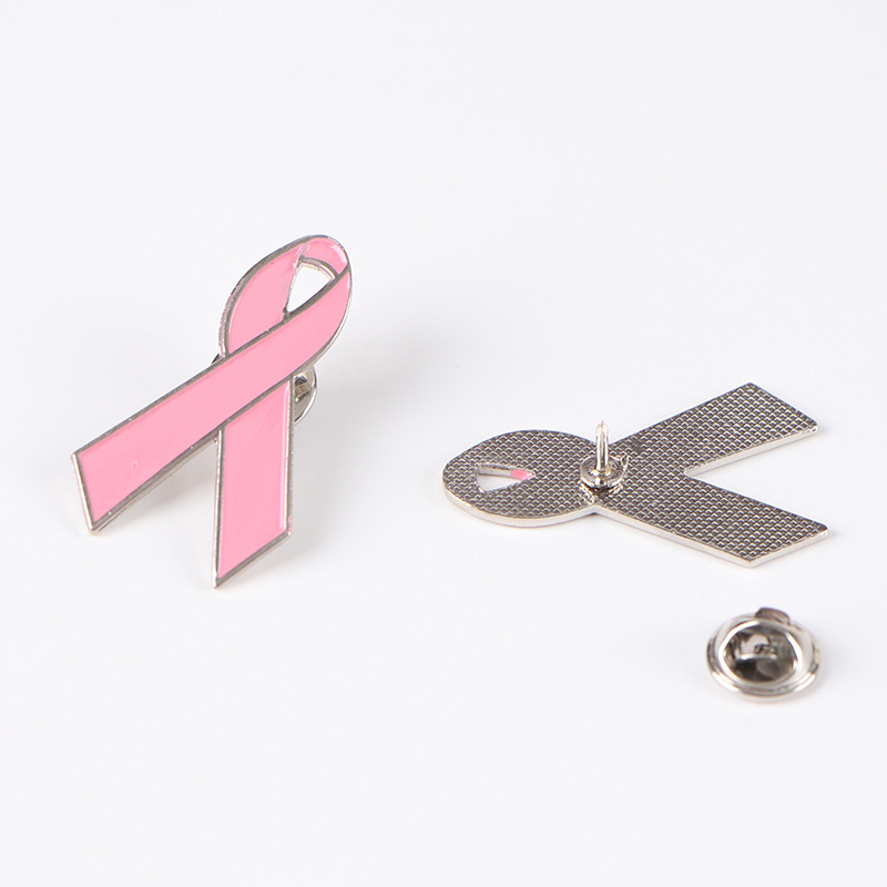 【SkinHorizon】1 Pcs Womens Jewelry Enamel Pink Ribbon Brooch Pins Surviving Breast Cancer ...