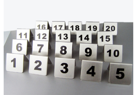 10pcs Table Number Plate Double-sided Square Table Number Digital Card ...