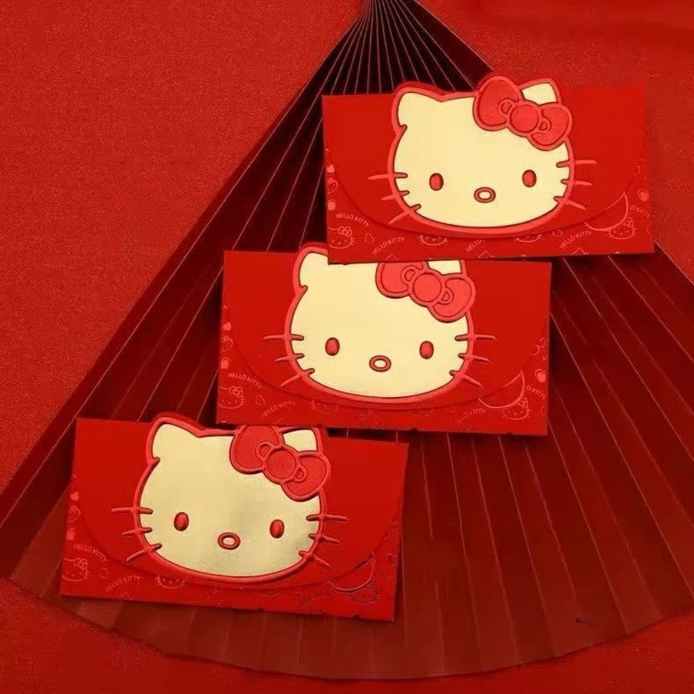 Creative Kitty 2026 New Year Red Envelope KT Cat Stamping Red Pocket ...