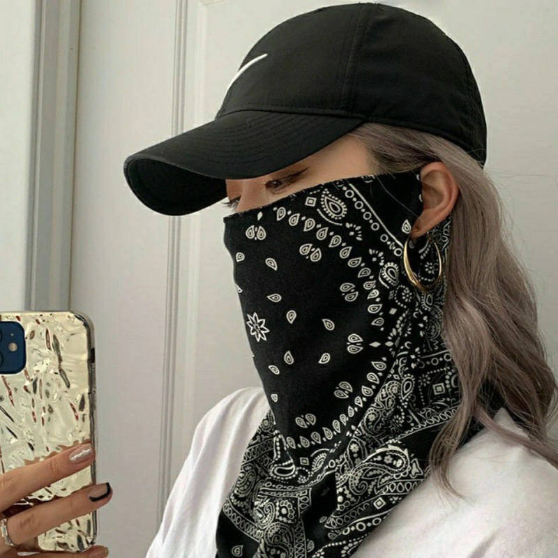 Summer Sun UV Wind Protection Chiffon Scarf Sunscreen Face Mask Neck ...