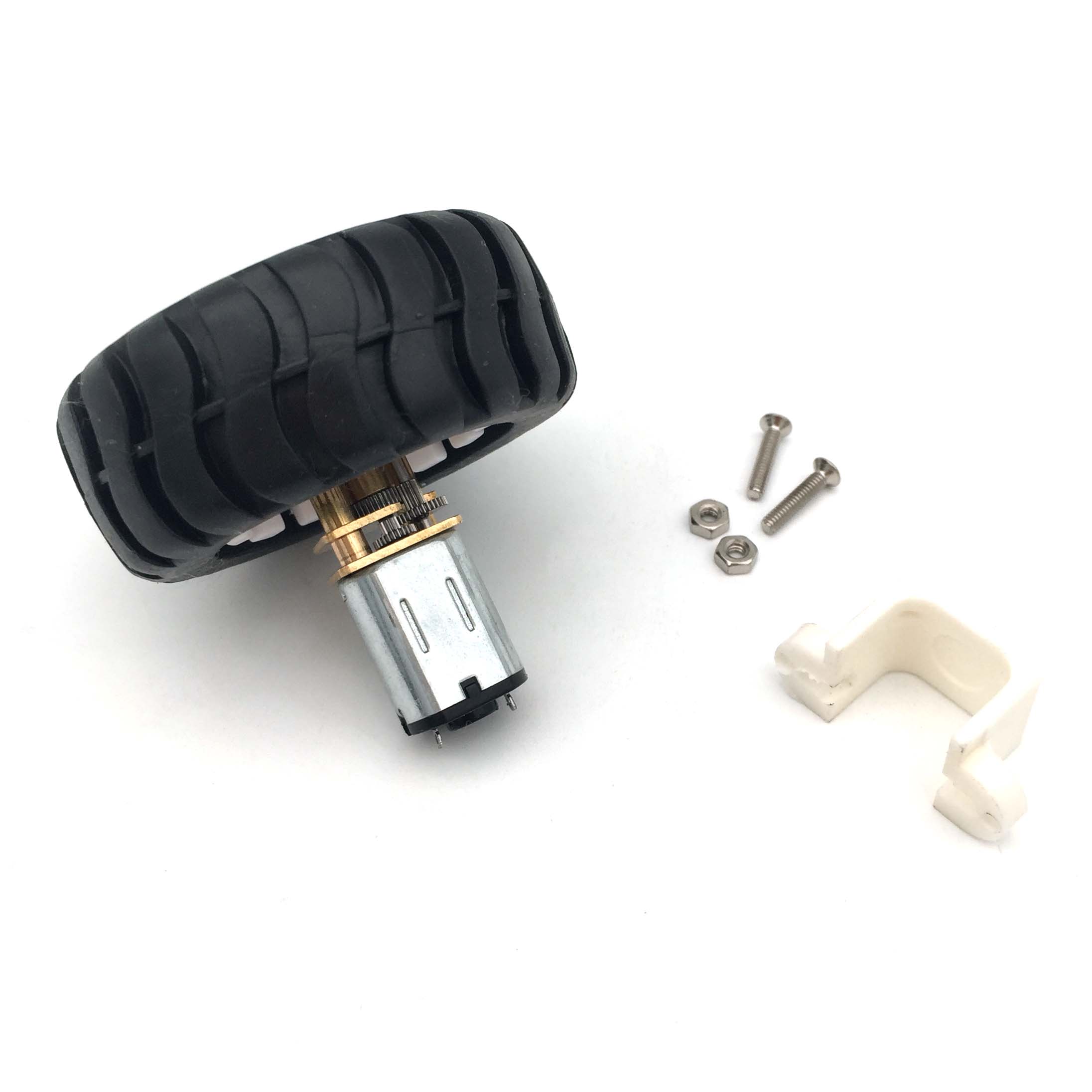 N20 Electric Metal Gear Motor Dc 12v Encoder Motor With 43mm Wheel ...