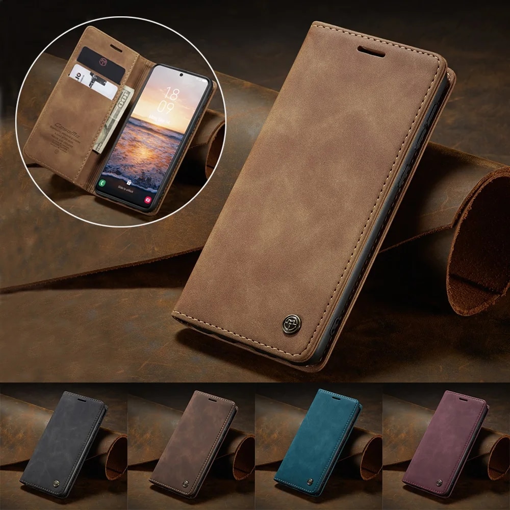Wallet Flip Leather Case For Samsung Galaxy S23 S22 Ultra S21 S20 FE S10 Plus A54 A34 A24 A14 ...