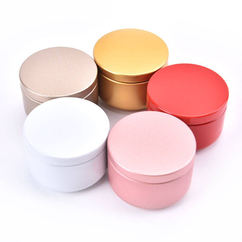 Candle Tin Round Metal Tin Box Candle Tin Aluminum Jar Storage Candle ...