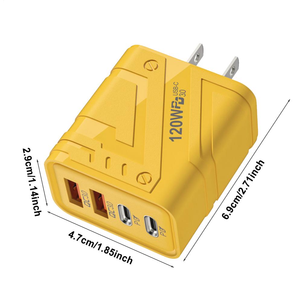 12W Charger Block 4-Port Type C Charger Fast Charging Blocks USB C Wall ...