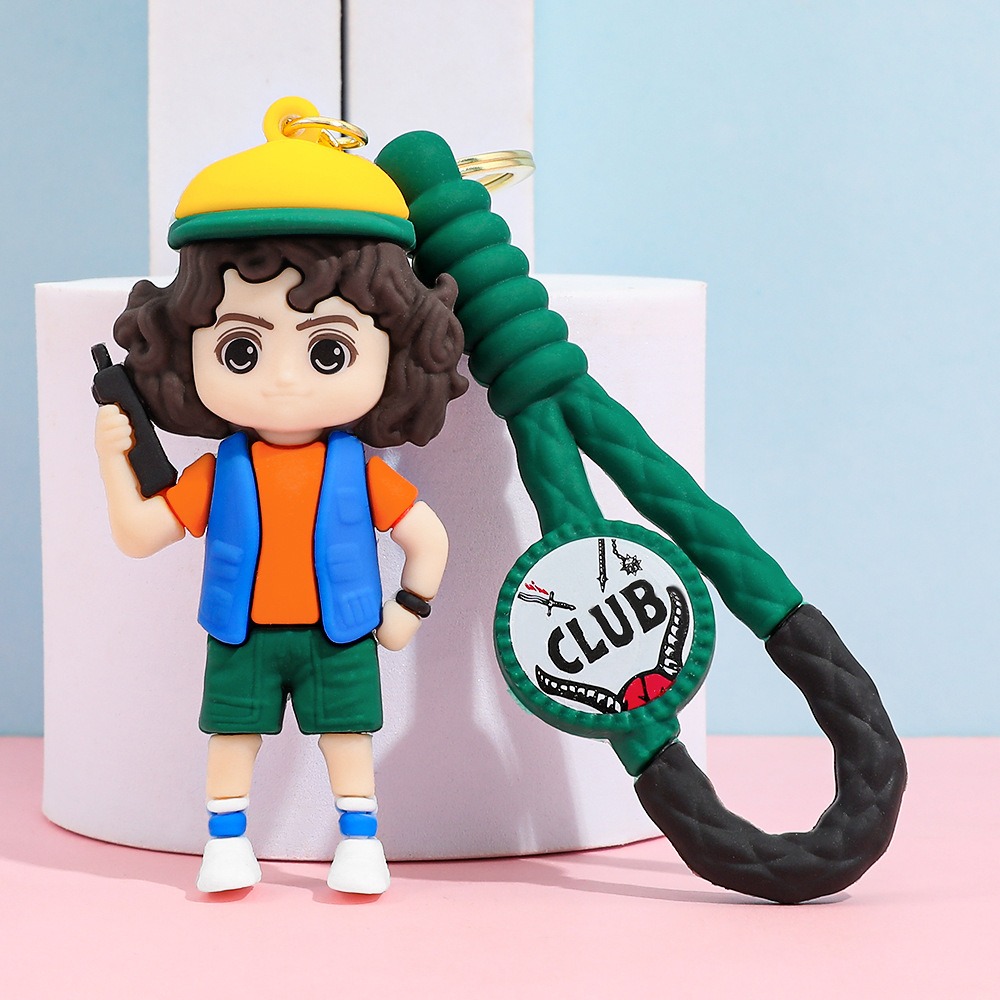 Bag Charm Dustin Barb Steve Stranger Things Keychain Animation ...