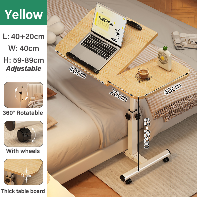 SUNNY Adjustable Folding Table Bedside Table Movable Sofa Writing Table ...