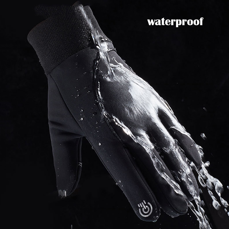 Waterproof Cycling Gloves Winter Motorcycle Gloves Screen Bicycle ...