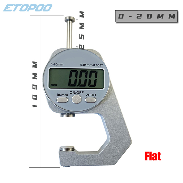 【Fast-selling】 Digital thickness of paper cloth thin metal micrometer 0 ...