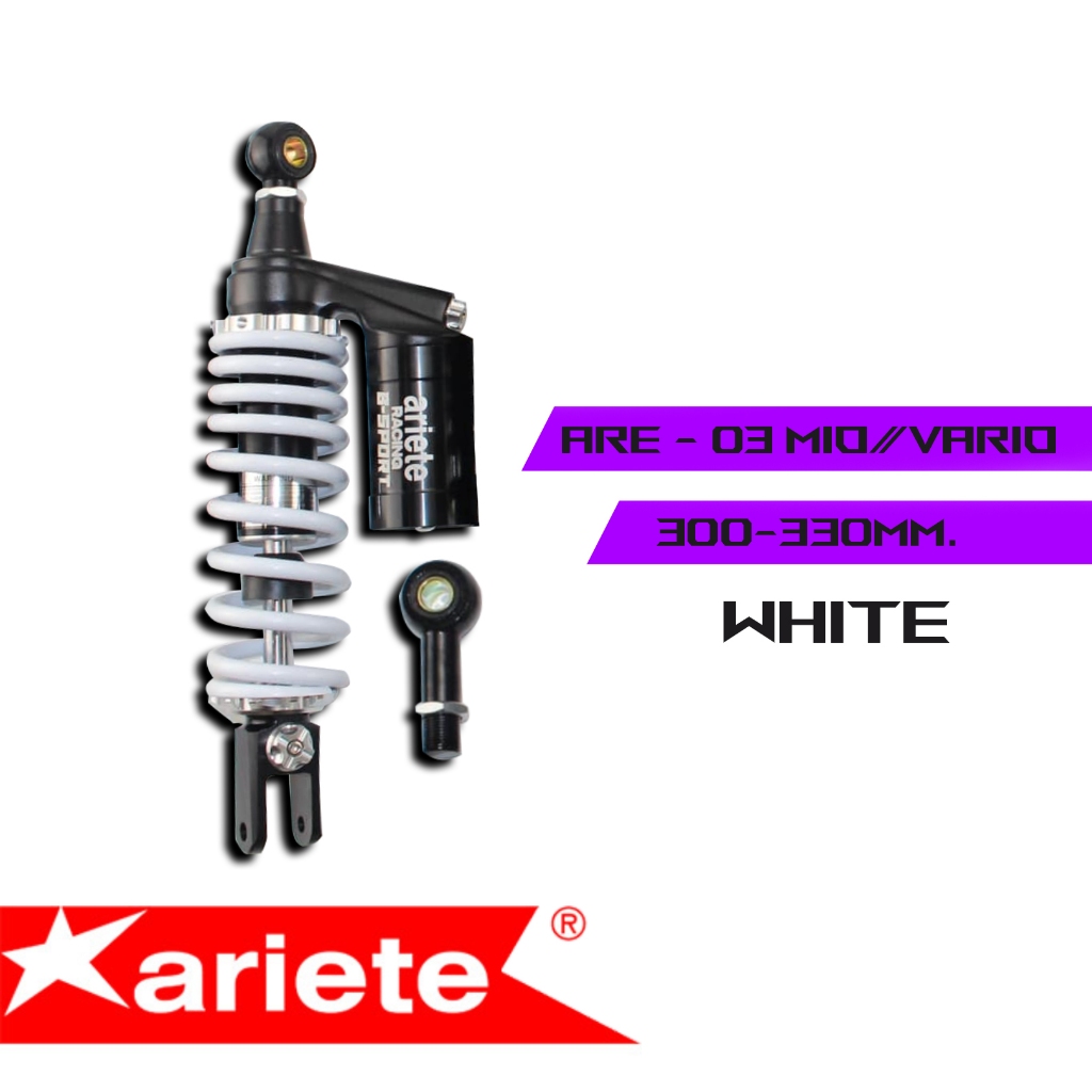 ORIGINAL ARIETE REAR SHOCK 300MM TO 330MM FOR MIO / SOULTY / FINO / SPORTY / CLICK / BEAT / BEAT ...
