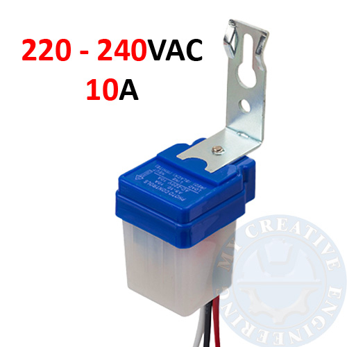 AC 240V 220V 10A Photo Sensor Lampu Sensor Photo Switch Automatic ON ...