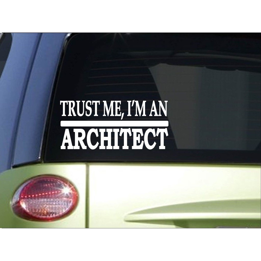 【Hottest Trends】Trust me Architect 8 inch Sticker decal drafting table ...