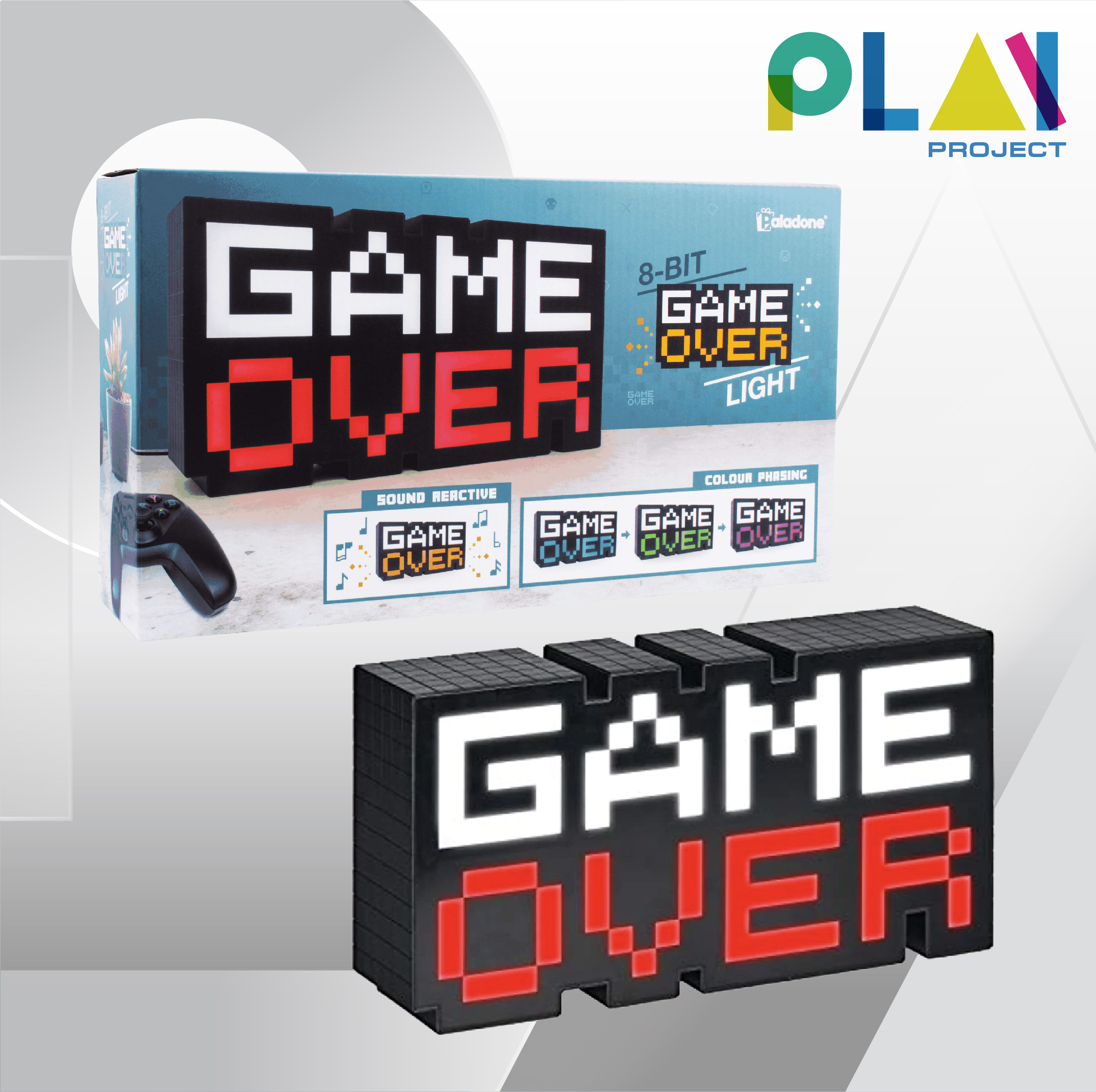 โคมไฟ Game Over 8-Bit Light LED เปลี่ยนสีได้ [มือ1] | Lazada.co.th