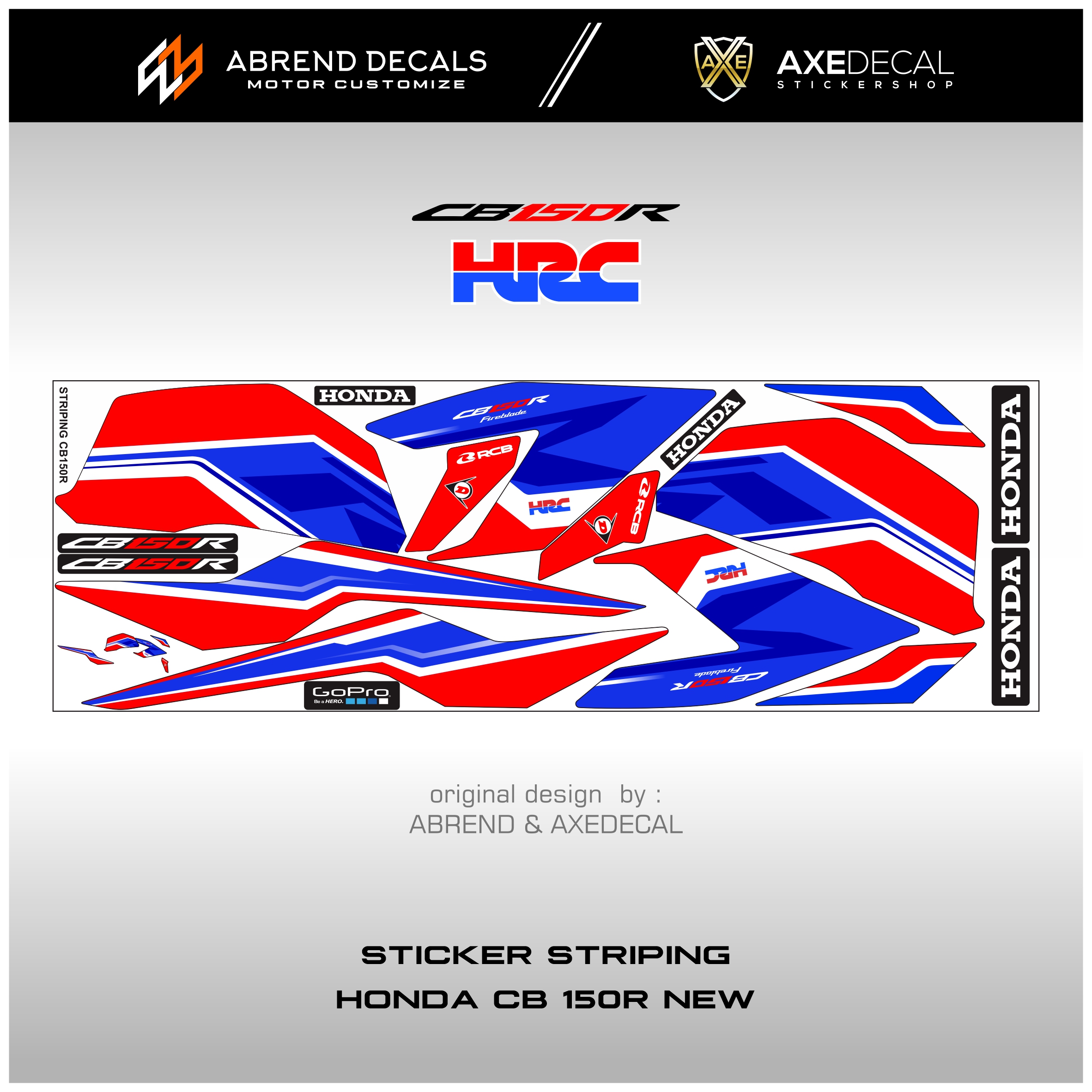 Decal Striping Cb 150R New Livery HRC Tri Color / Stiker Motor Variasi ...
