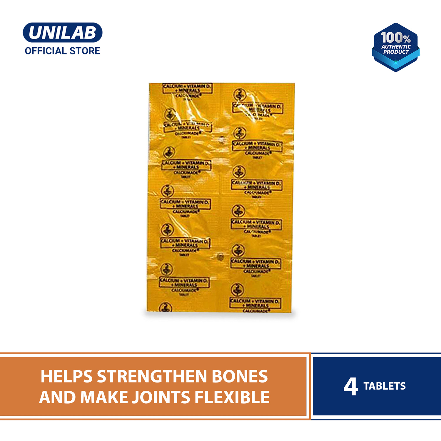 Calciumade 4 Tablets (Helps Strengthen Bones And Make Joints Flexible ...