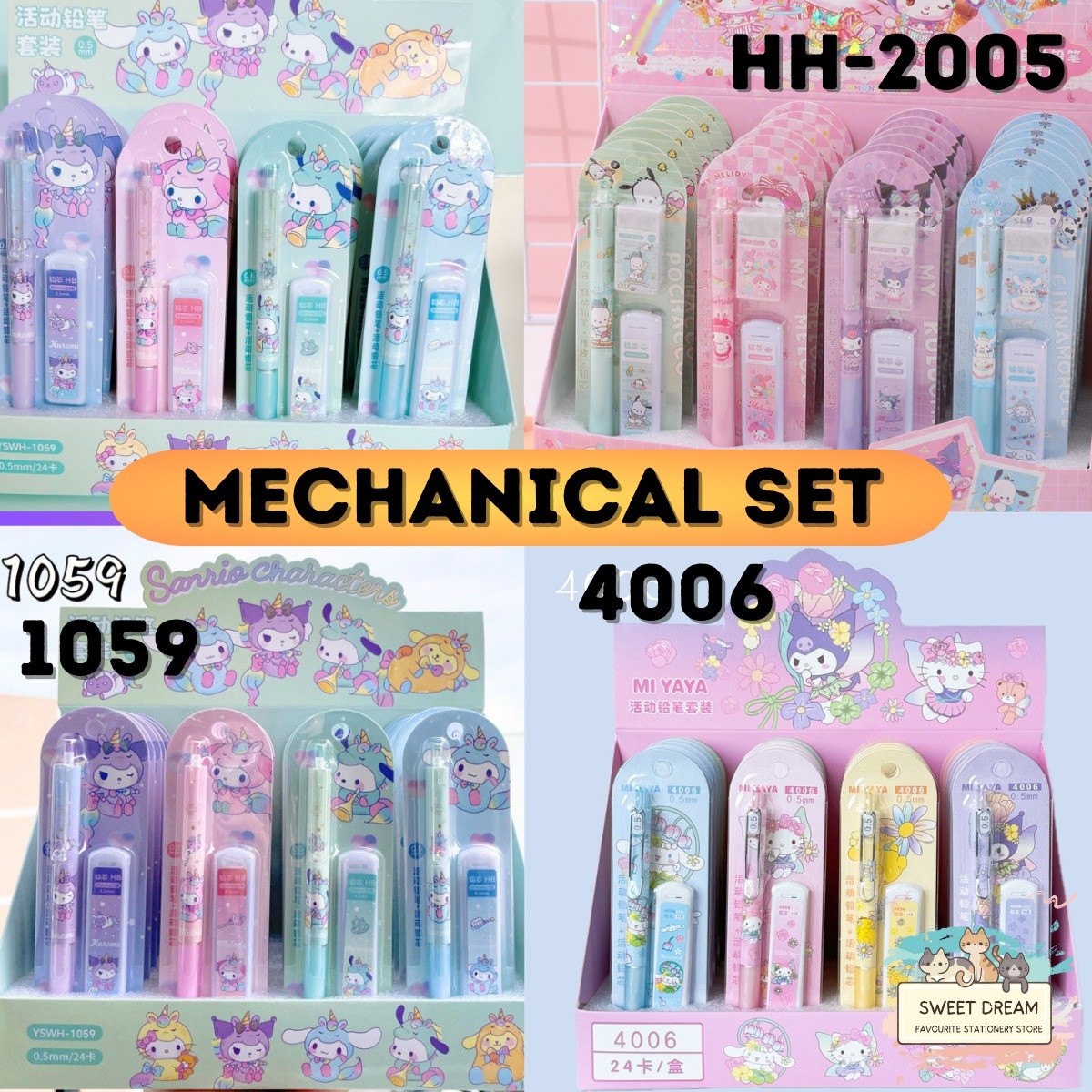 Sanrio Design HH-2005/4006/YSWH-1059 0.5MM Mechanical Pensel Pensil ...