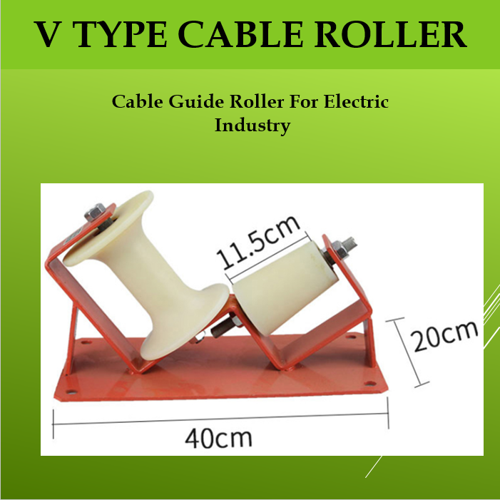 V Type Cable Roller Nylon Wheel Under Ground Pulling Cable Guide Roller ...