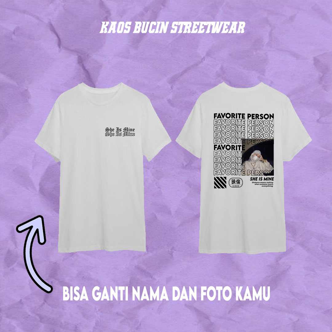 CUSTOM FASHION - 61 - Kaos Custom Foto Bucin Aesthetic Streetwear ...