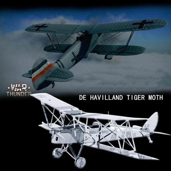 3D METAL MODEL Tiger mouth โมเดล3D TIGER MOTH เดอ ฮาวิลแลนด์ ไทเกอร์ มอธ | Lazada.co.th