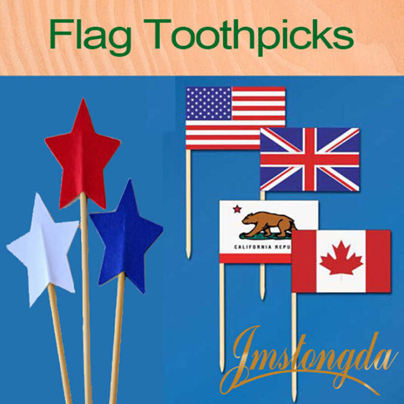 100PCS National Flag Toothpick Picks Flags Countries & World Flags for ...