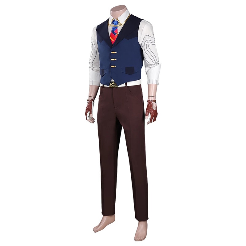 Game VALORANT Chamber Cosplay Costume White Shirt Vest Pants Belt ...