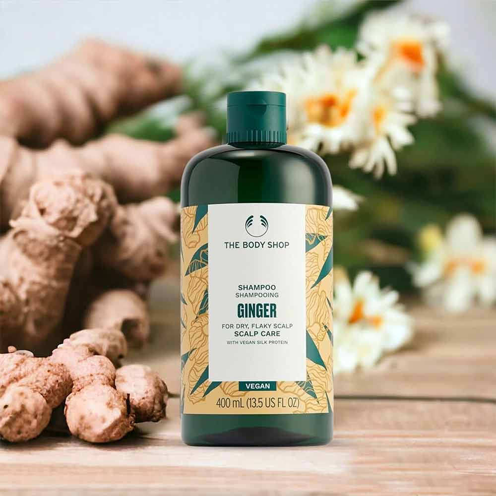400ml THE BODY SHOP Ginger Anti-Dandruff Shampoo for Dry Flaky Scalp Care Vegan | Lazada PH