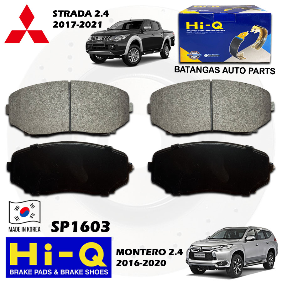 HI-Q FRONT BRAKE PAD MITSUBISHI MONTERO 2.4 2016-2021 / STRADA 2.4 2017 ...