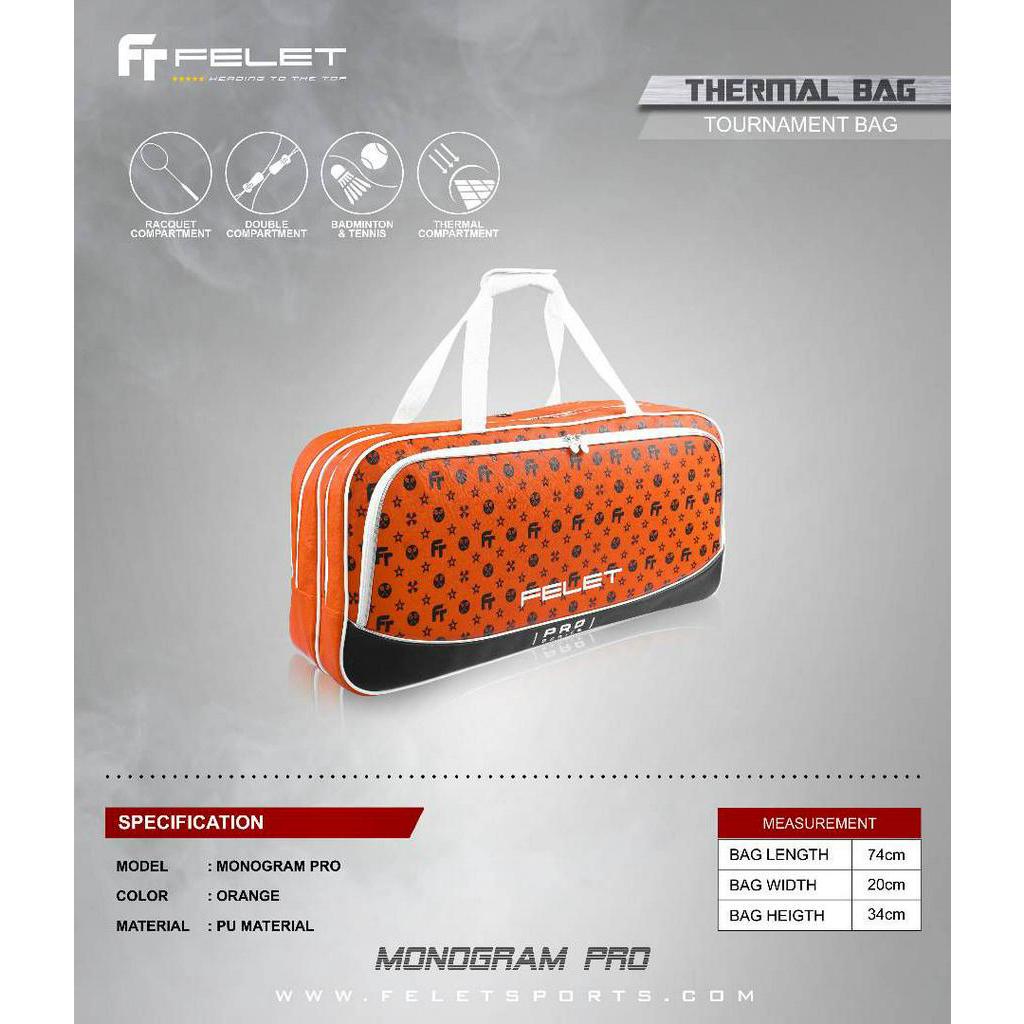 FELET-MONOGRAM-PRO-SERIES 2023 BADMINTON RACQUET BACKPACK Double Bag ...