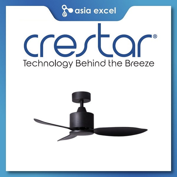 CRESTAR VALUEAIR 46 INCH BLACK/WHITE/WOOD 3 BLADE CEILING FAN WITH ...