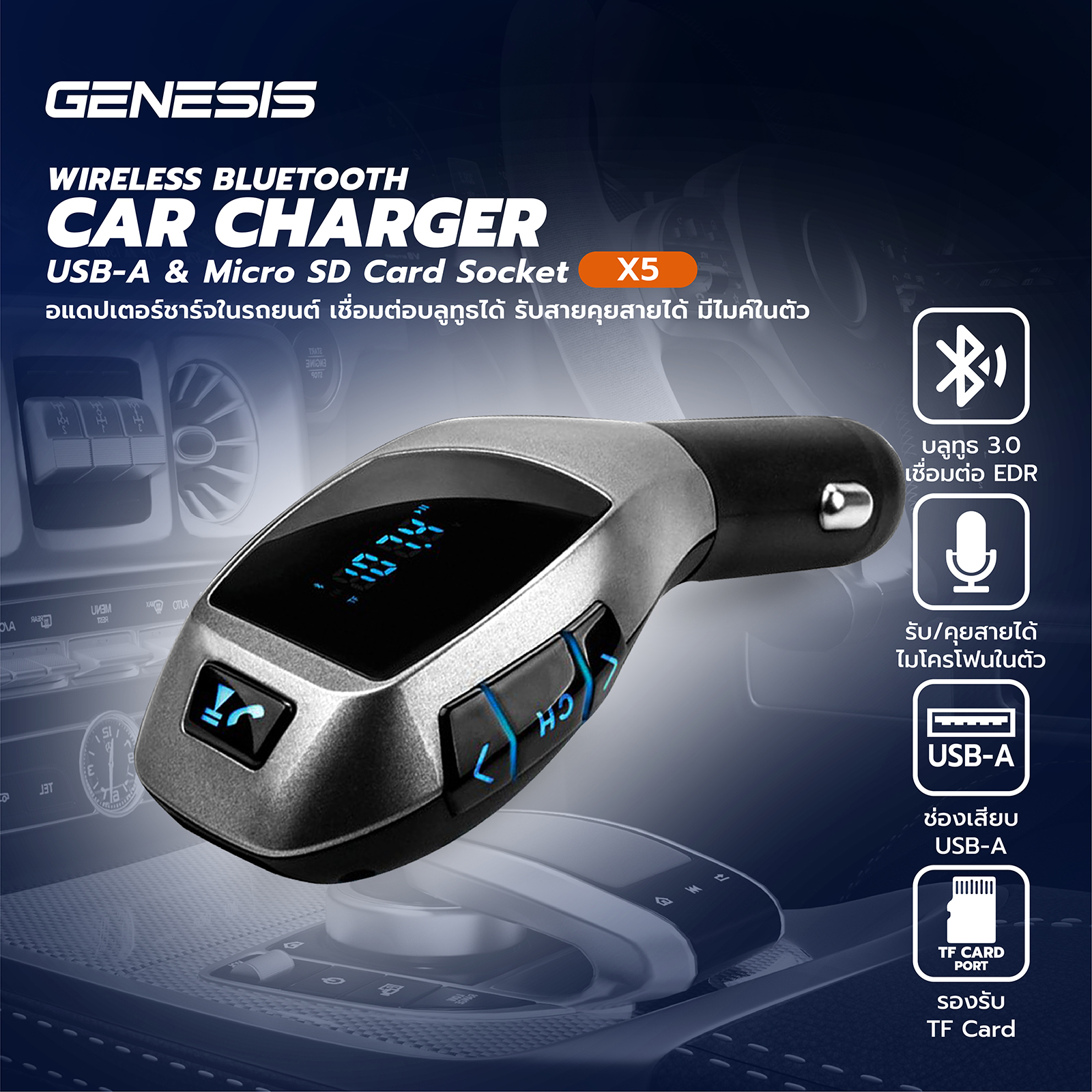 Anker Roav Bluetooth Car Adapter and Car Charger, Power IQ 3.0 Type C ...