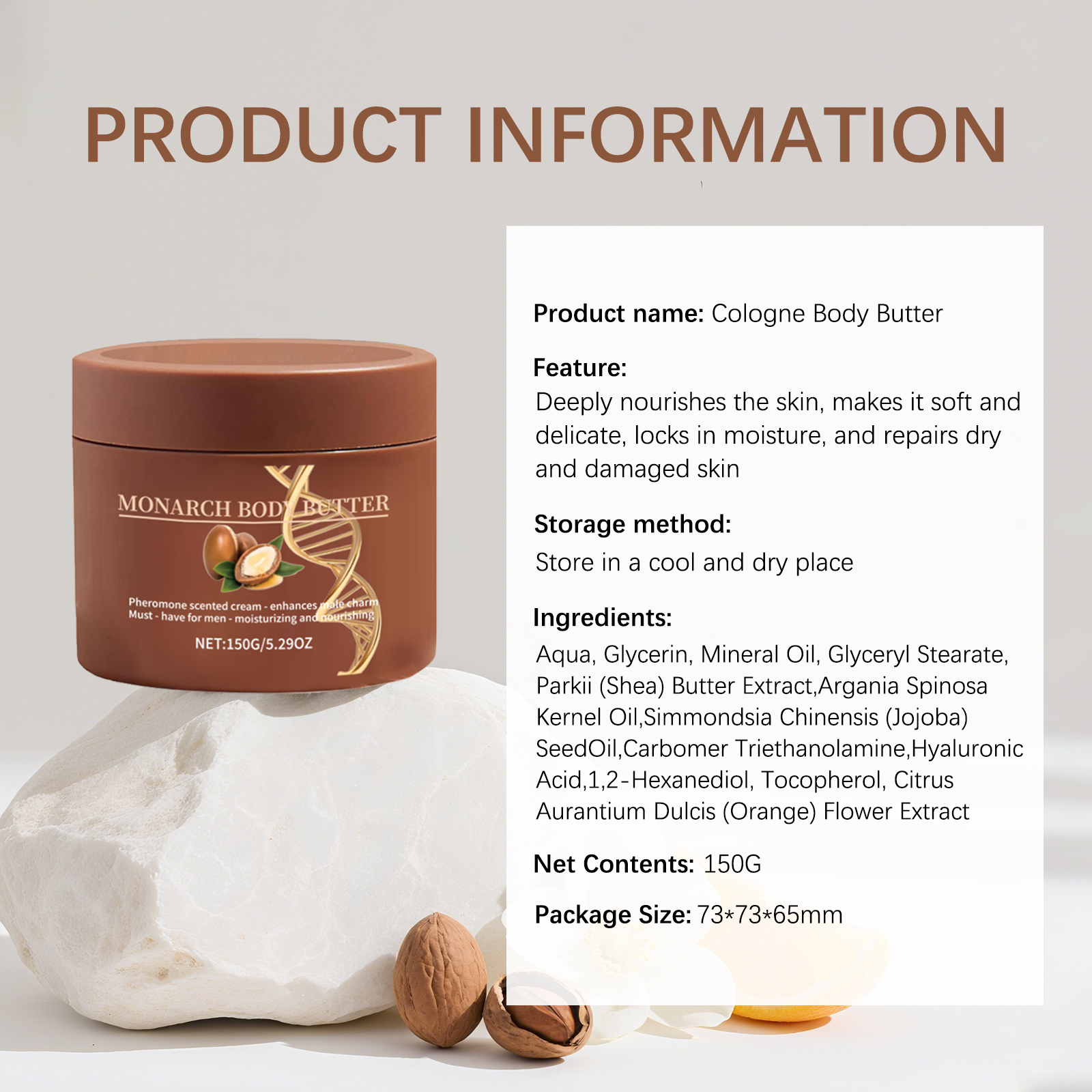 Monarch Cologne Body Butter 150g | Long-Lasting Moisturizer for Men ...