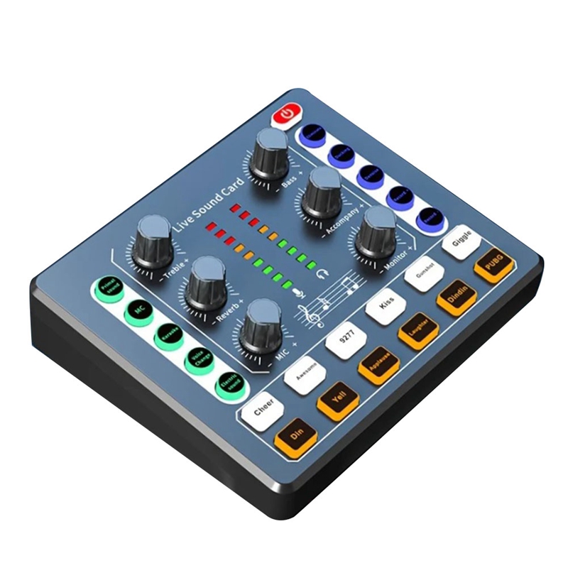 M8 Sound Card Live Broadcast Audio Interface Podcasting Device Caster ...