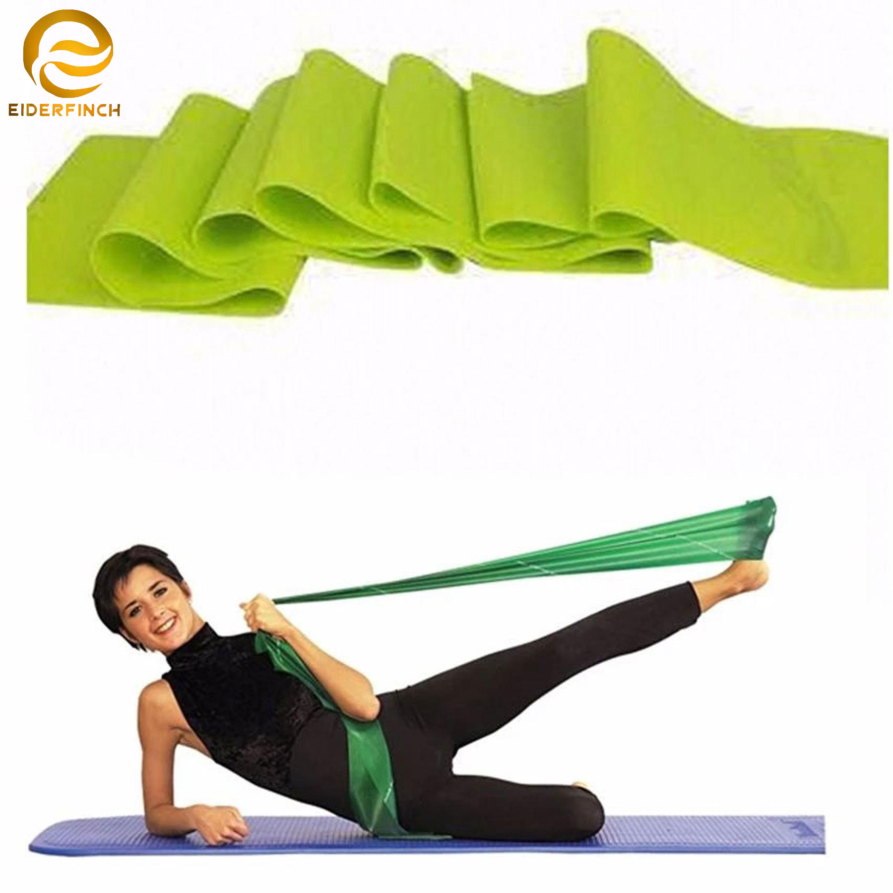 Yoga Rubber Stretch Resistance Exercise Workout Fitness Band ...