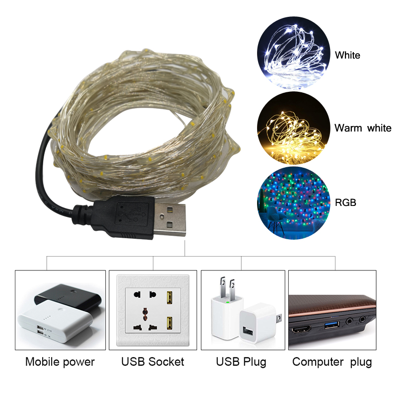 Garland Led 2m 5m 10m Usb Led Strings Fairy For Photo Clip String ...