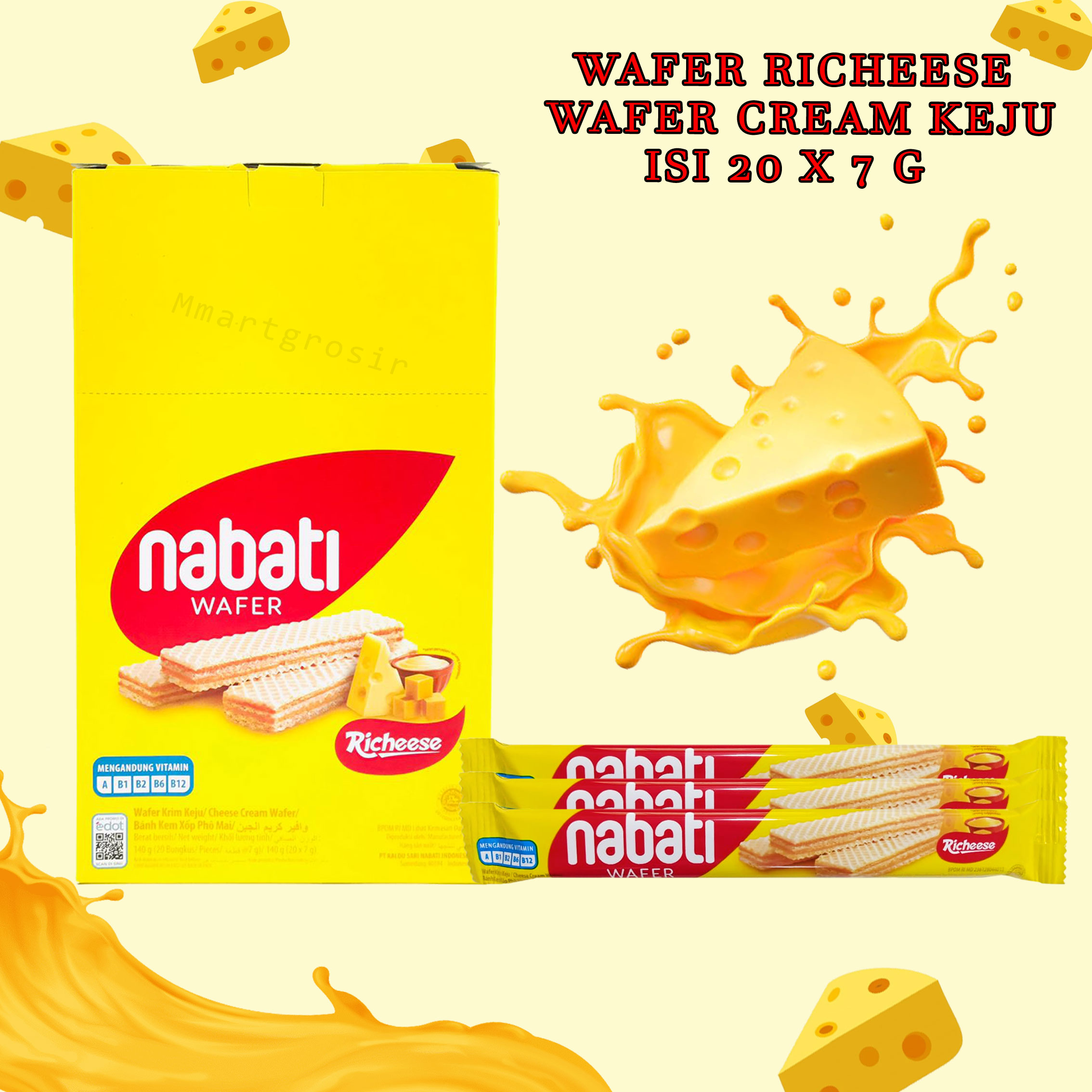 Nabati / Wafer Keju / Recheese / 7g x 20pcs | Lazada Indonesia