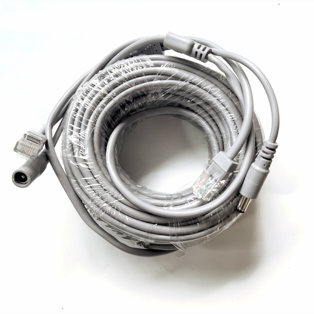 2 IN 1 RJ45 + DC 12V Power Lan Cable 5M/10M/15M/20M/30M Network ...